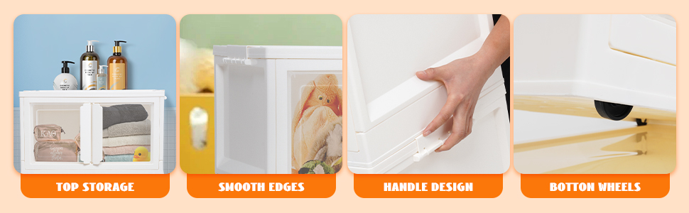 NUKied Stackable Plastic Storage Bins with Lid, 2 Pack, Large ...