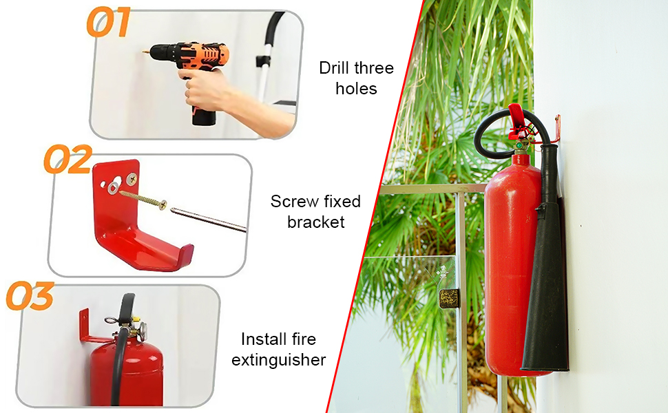 Hyuetrsa 20 Pack Fire Extinguisher Bracket, Fire Wall Mount Bracket, Extinguisher Mount Hanger ...