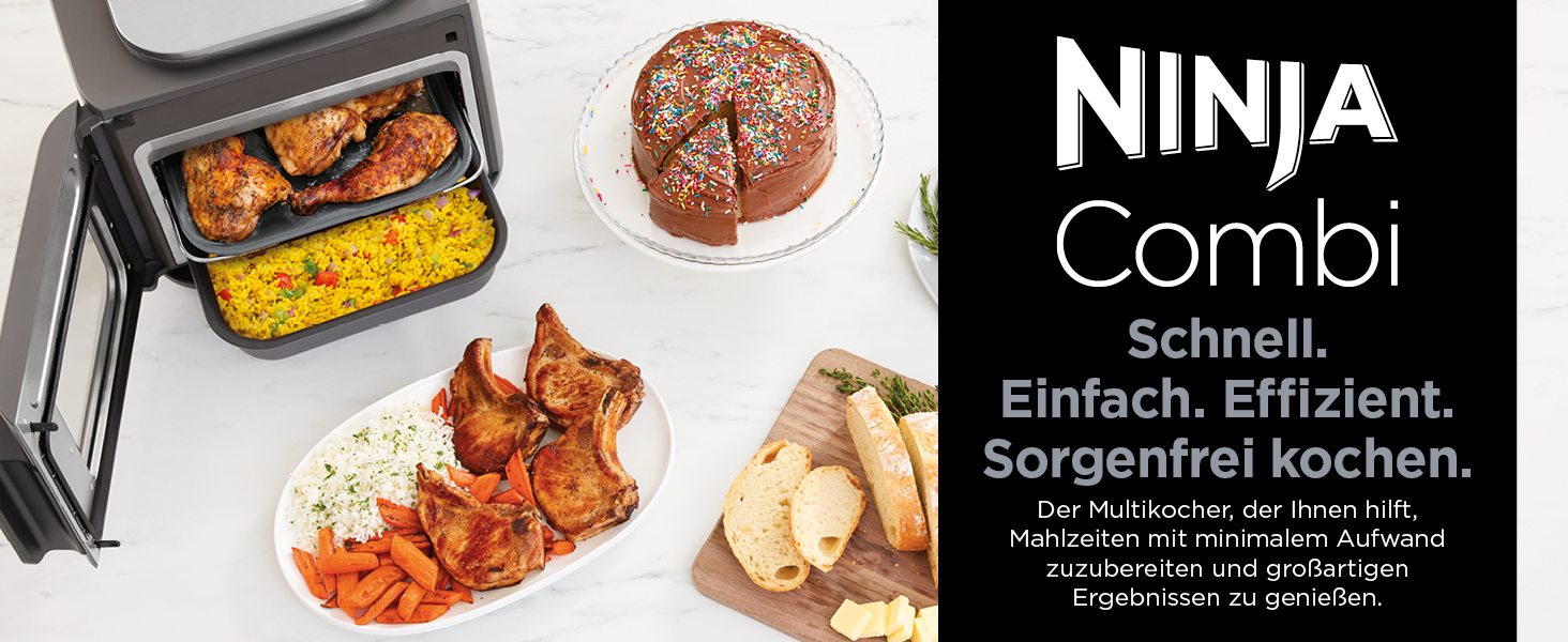 Amazon.de: Ninja Combi 12-in-1 Multikocher, Ofen & Heißluftfritteuse, 12 Kochfunktionen, Air ...