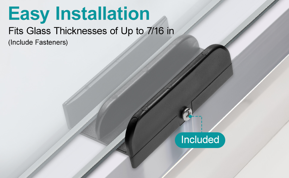 M6219 Sliding Shower Door Bottom Track (Top-Hung Shower Door Track), Suitable for 7/16-inch ...