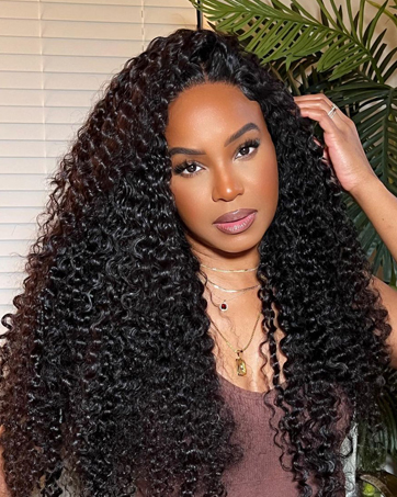 Amazon.com : TOYERE Deep Wave Lace Front Wigs Human Hair 200 Density 13x6 HD Transparent Lace ...