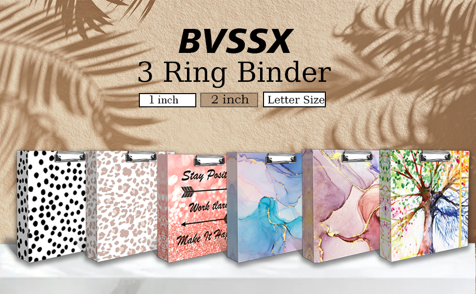 Amazon.com : 3 Ring Binder 2 Inch, Three Ring Binder Organizer with ...