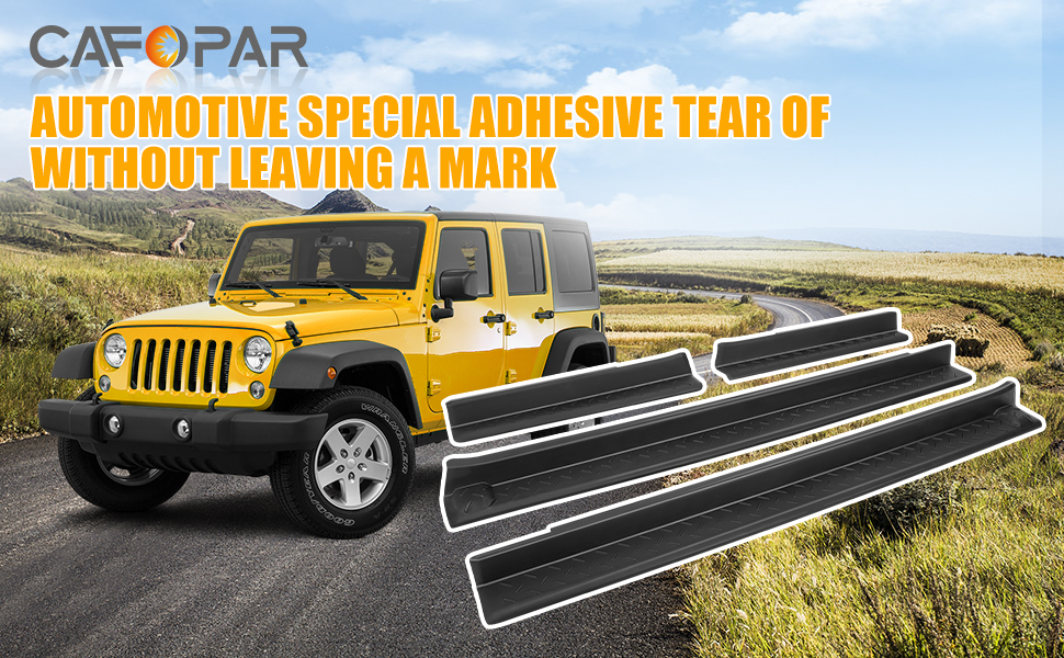 Amazon.com: CAFOPAR Door Sill Guards Kit, Black Rubber Door Entry Guards fit for 2007-2018 ...