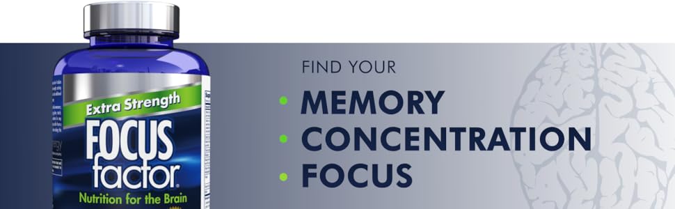 Amazon.com: Focus Factor Adults Extra Strength, 120 Count - Brain Supplement for Memory ...