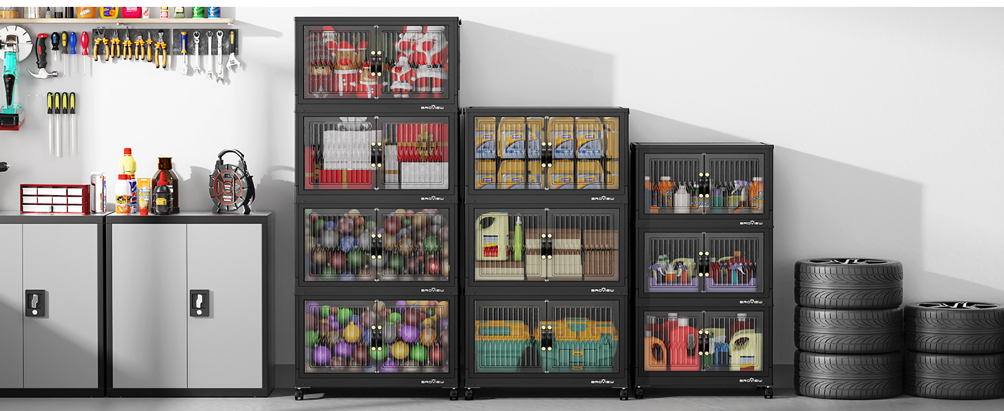 Amazon.com: BROVIEW 240Qt Stackable Storage Bins with Lid, Extra Large ...