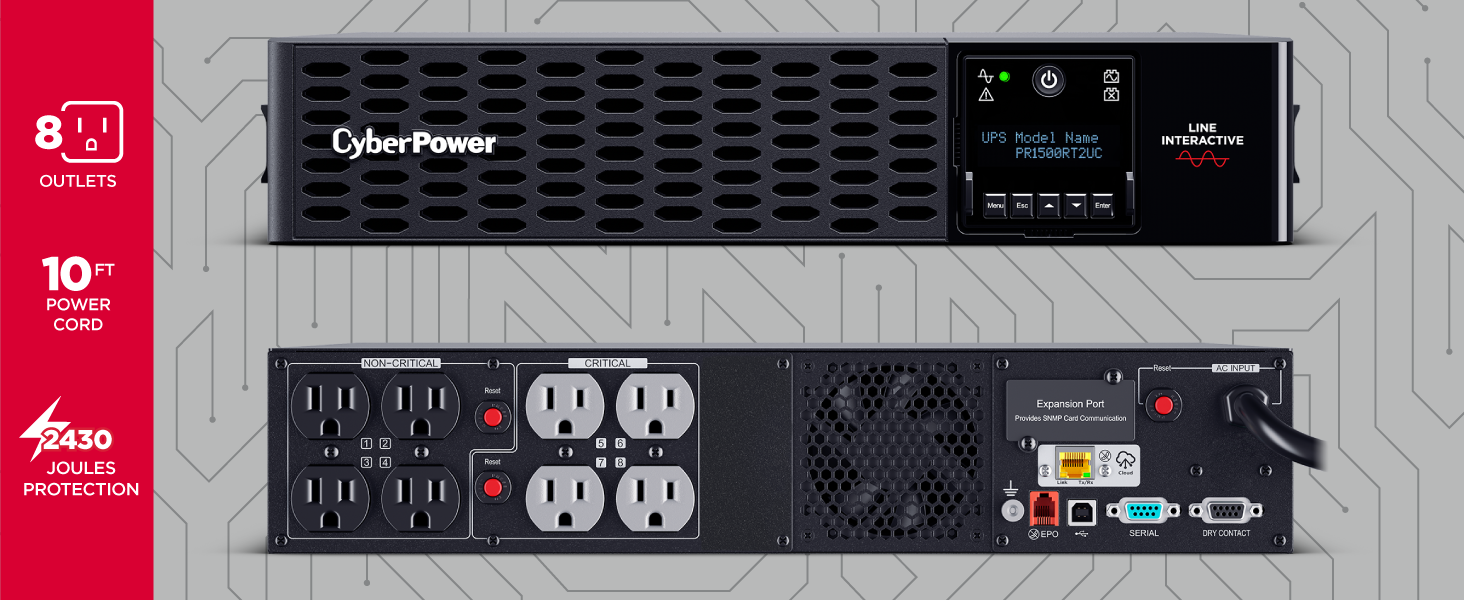 Amazon.com: CyberPower PR1500RT2UC Smart App Sinewave UPS Battery Backup and Surge Protector ...