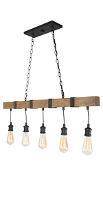 LOG BARN Farmhouse Chandelier, Dining Lighting Fixtures Hanging in ...