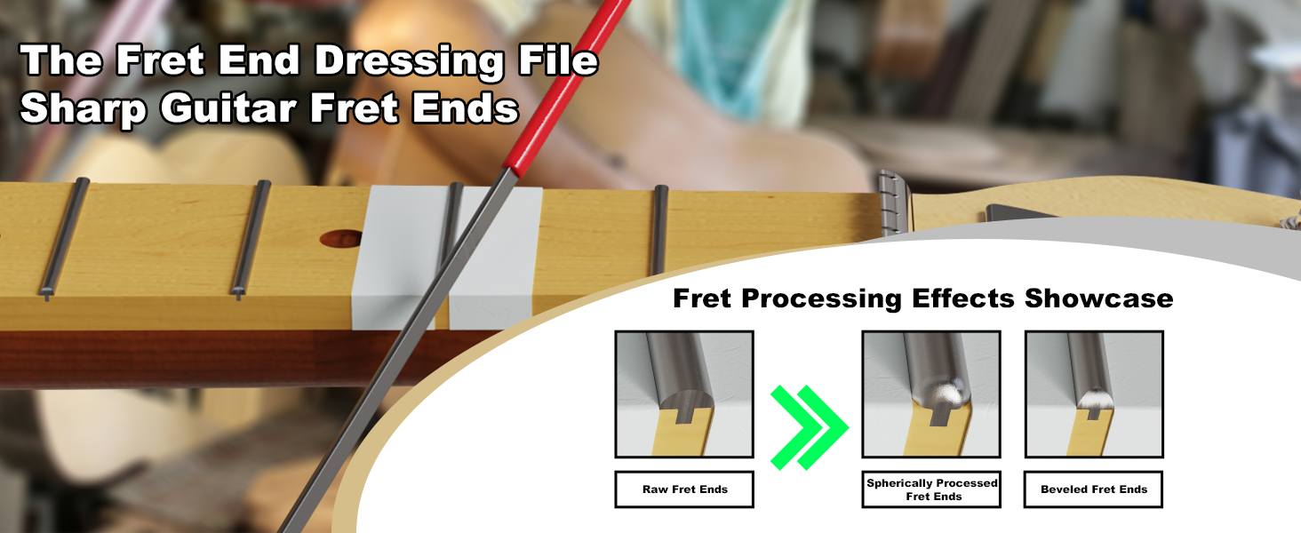 Amazon.com: Fret End File, Fix Sharp Fret End Dressing File, Double ...