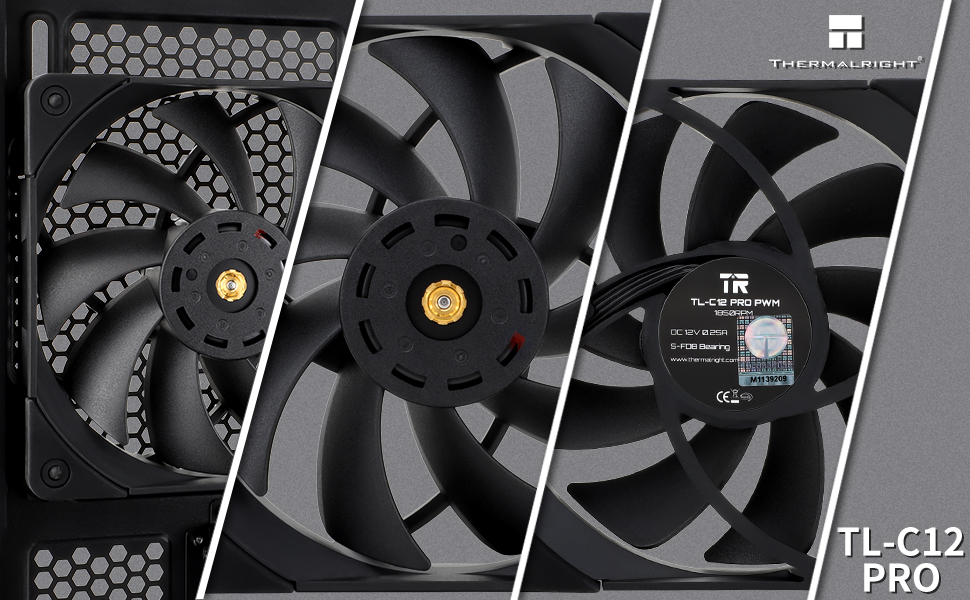 Amazon.com: Thermalright Ventilador de CPU TL-C12PRO de 4.724 in, rodamiento S-FDB, ventilador ...