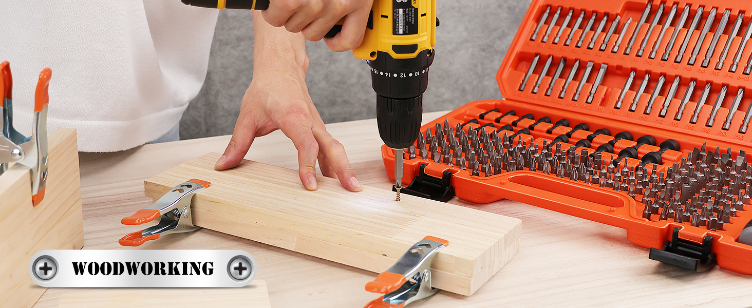 HORUSDY 219-Piece Professional Screwdriver Bit Set, Chrome Vanadium Steel Driver Bit Set ...