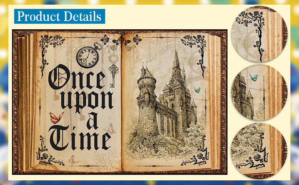 Amazon.com : KIKIDOR Royal Castle Storybook Backdrop Romantic Old ...