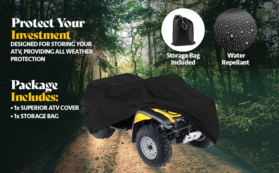 Amazon.com: Heavy Duty Waterproof ATV Cover Fits Up To 99" Length ...