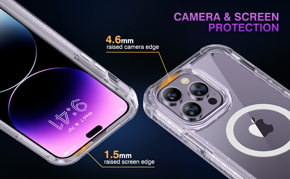 Amazon.com: Diaclara Designed for iPhone 14 Pro Max Case 6.7’’,[Compatible with Mag Safe] [2023 ...