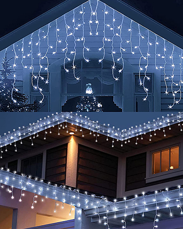 Solar Icicle Lights Outdoor Decorations - 56Ft 506 LED Icicle Christmas ...