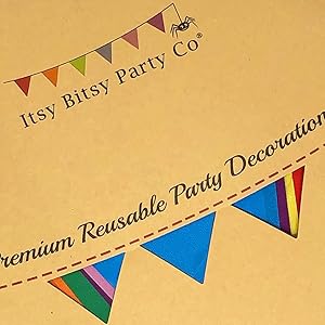 Amazon.com: Premium Reusable Pennant Banner Flags - Multicolor Pennant ...