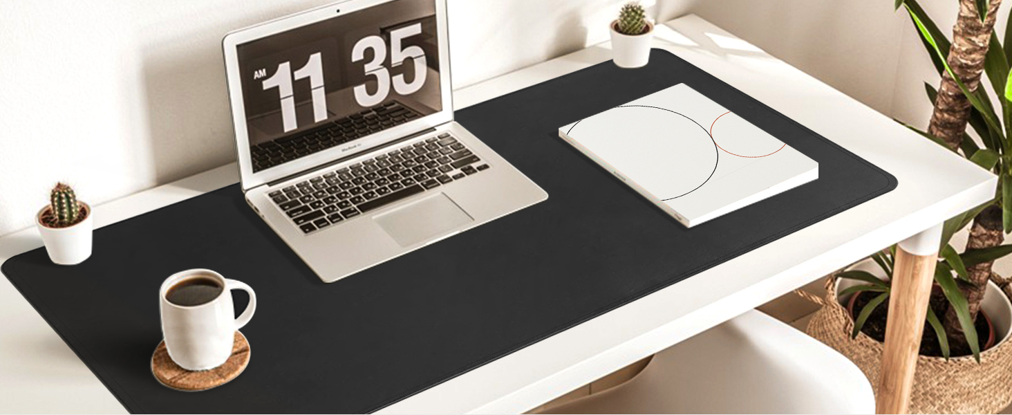 Amazon.com : Desk Pad Protector, Leather & Suede Desk Mat, Non-Slip ...