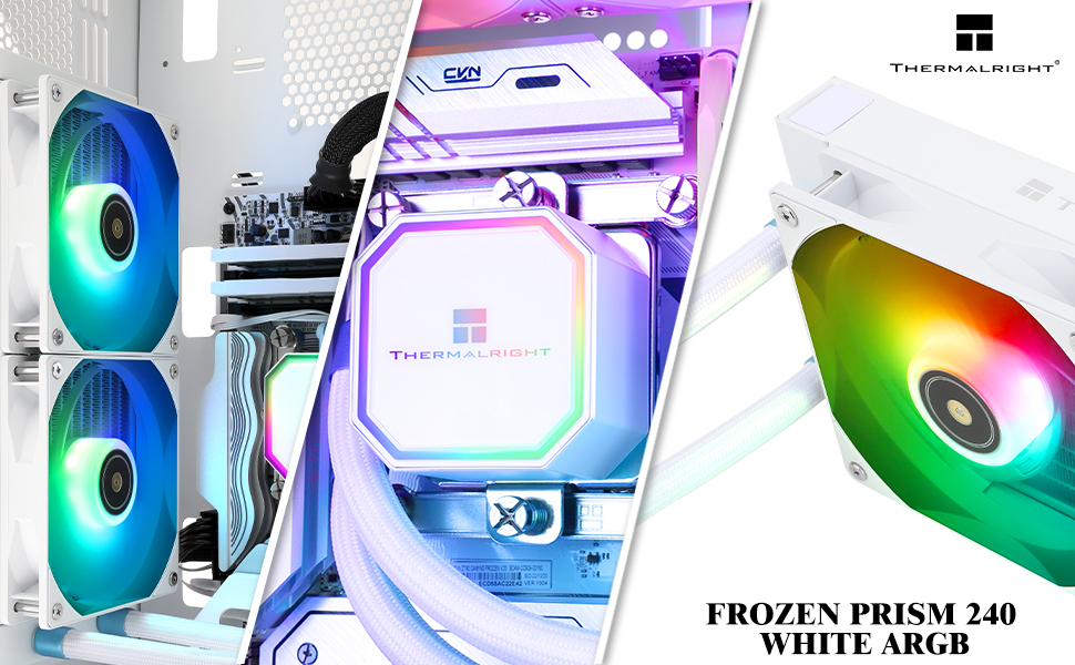 Amazon.com: Thermalright Frozen Prism 240 White ARGB Liquid CPU Water Cooler with 120mm ARGB PWM ...