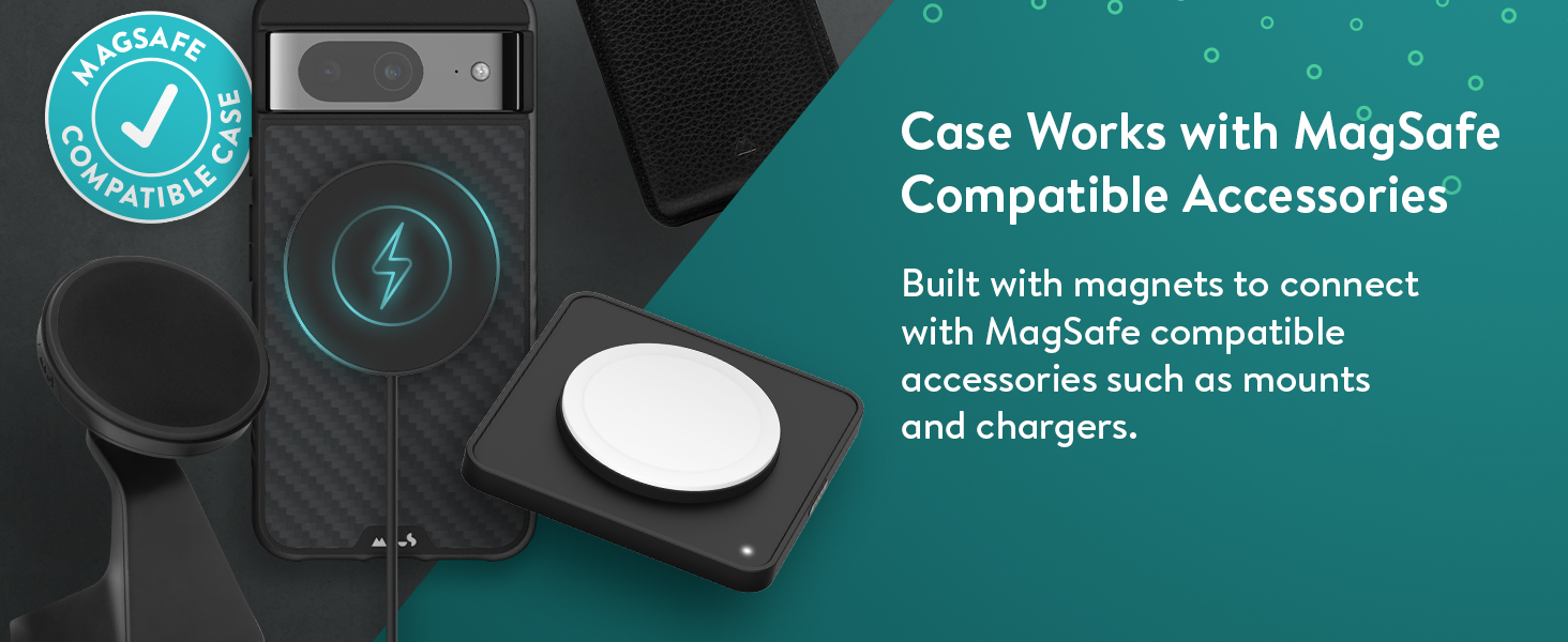 Mous for Google Pixel 8 Case MagSafe Compatible - Limitless 5.0 - Black Leather - Protective ...