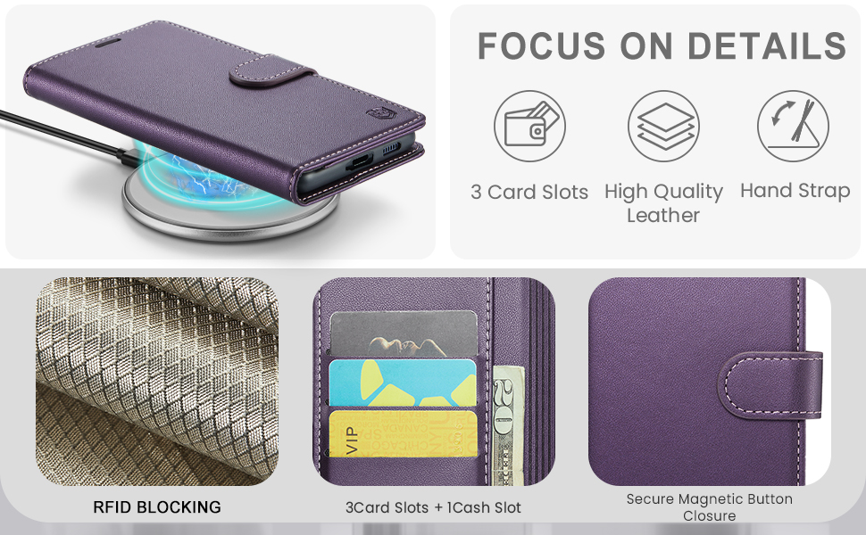 Amazon.com: FLIPALM for Samsung Galaxy S21 FE 5G Wallet Case with RFID Blocking Credit Card ...