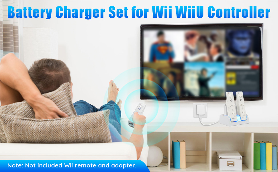 Amazon.com: 4 Ports Controller Charger for Wii/Wii U Remotes ...