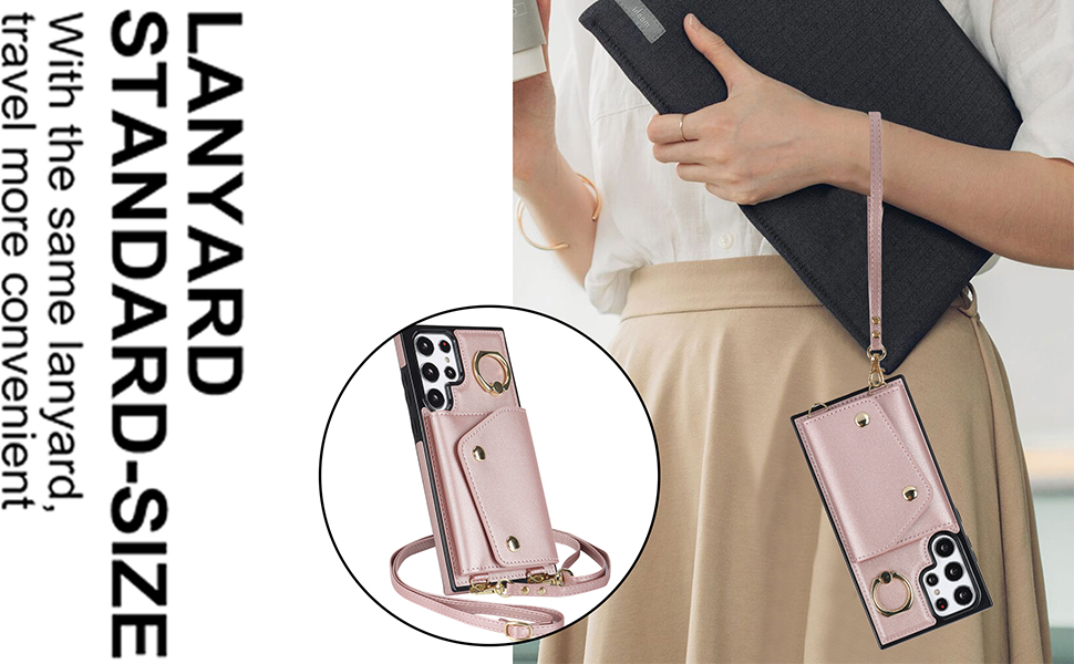 Amazon.com: UEEBAI Crossbody Wallet Case for Samsung Galaxy S22 Ultra 5G, Card Slot Phone Case ...