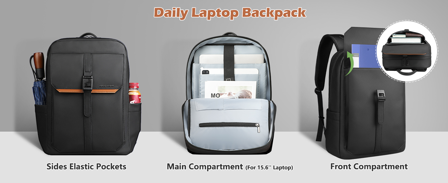 Amazon.com: hk Slim Laptop Backpack for Men/Women, Waterproof Work Backpacks 15.6 Inch ...