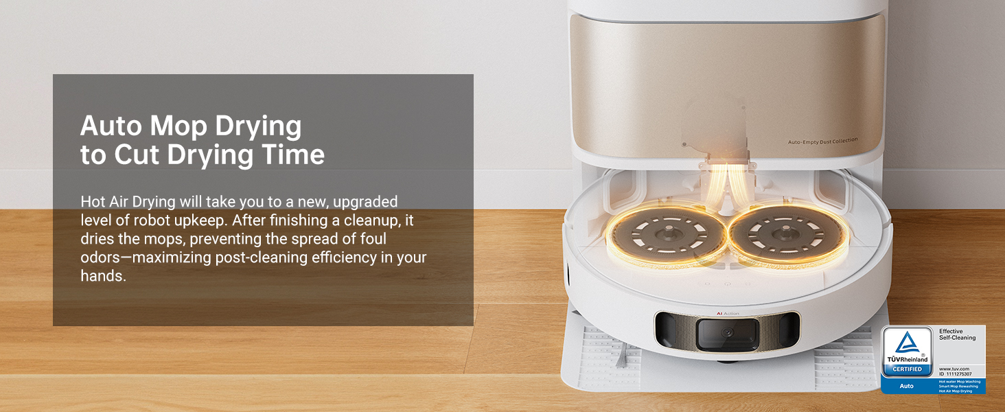 dreame L10s Pro Ultra Heat Robot Vacuum Cleaner, 7000Pa Robotic Vacuums with Mop Extend ...