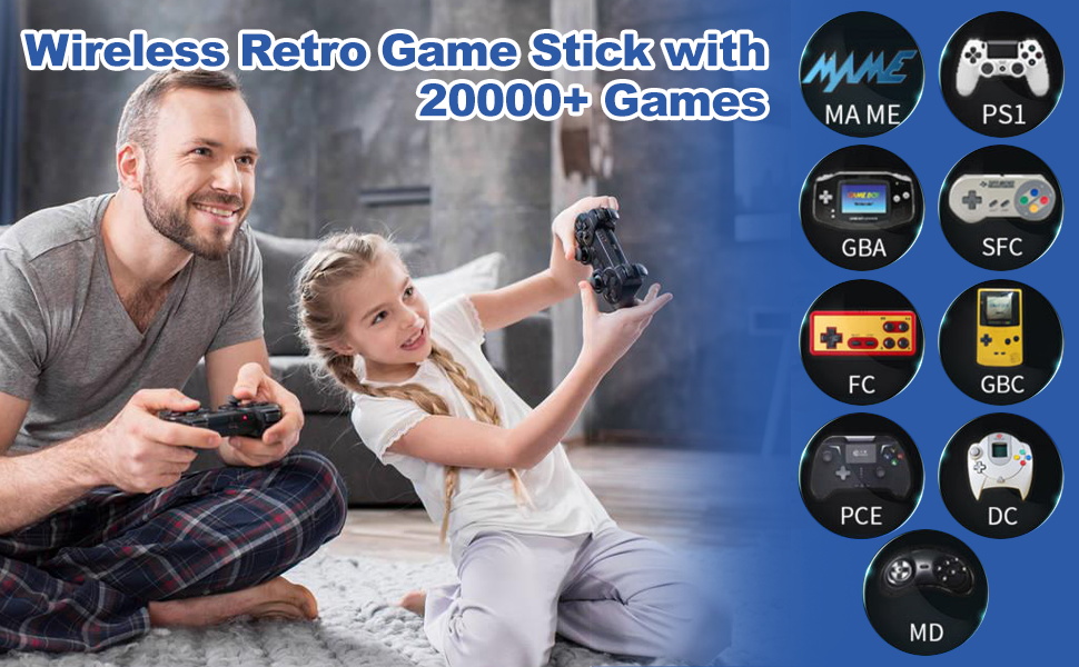Amazon.com: HRYYDS Consola de juegos retro inalámbrica, juego Nostalgia Stick, más de 25,000 ...
