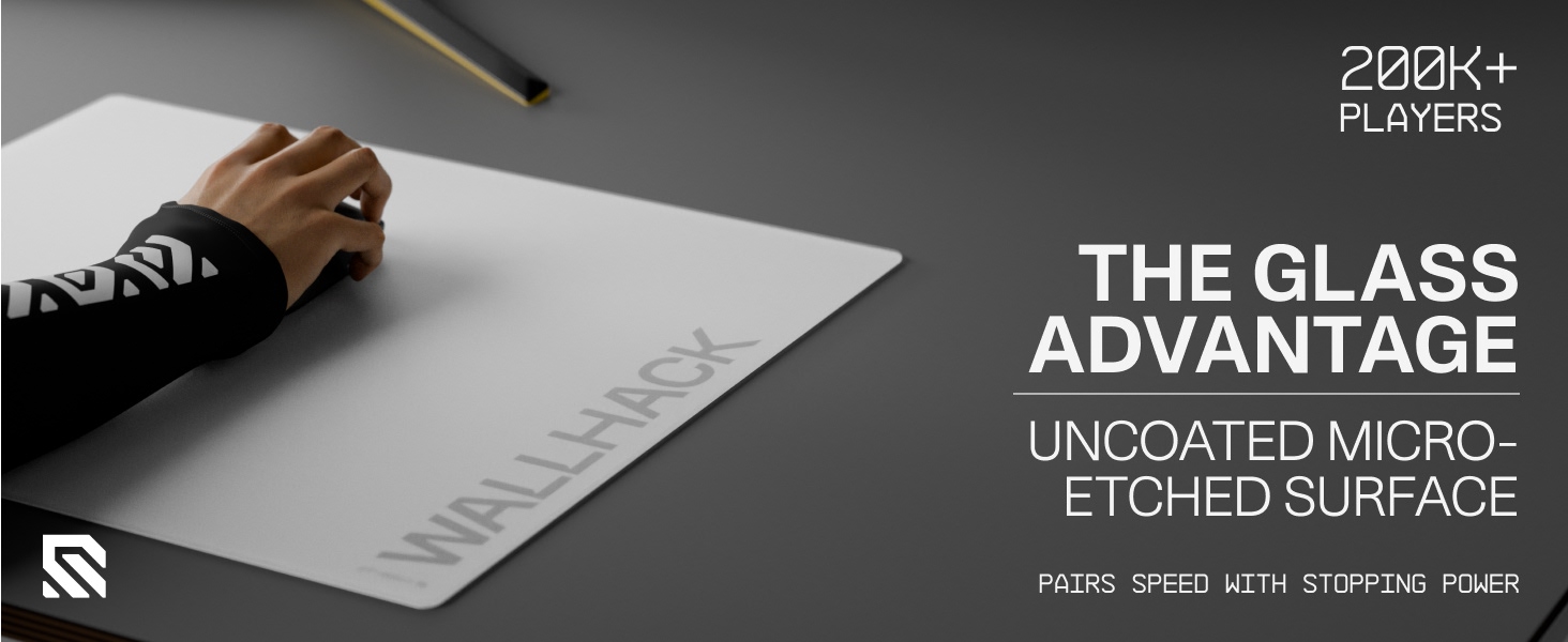 Amazon.com: Wallhack SP-004A Glass Gaming Mouse Pad – 4th Gen Micro-Etched Surface, Medium ...