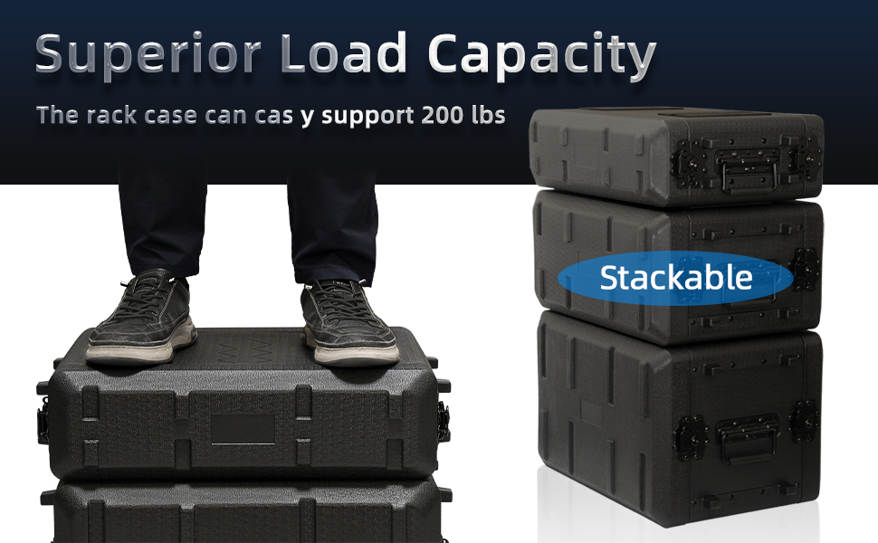 Amazon.com - ECGOIOE 2U Rack Case Shallow 17" Depth, 19" Rackmount Flight Cases Easy ...