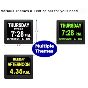 2025 New, 19 Alarms Digital Calendar Clock with Auto DST, DIY Custom ...