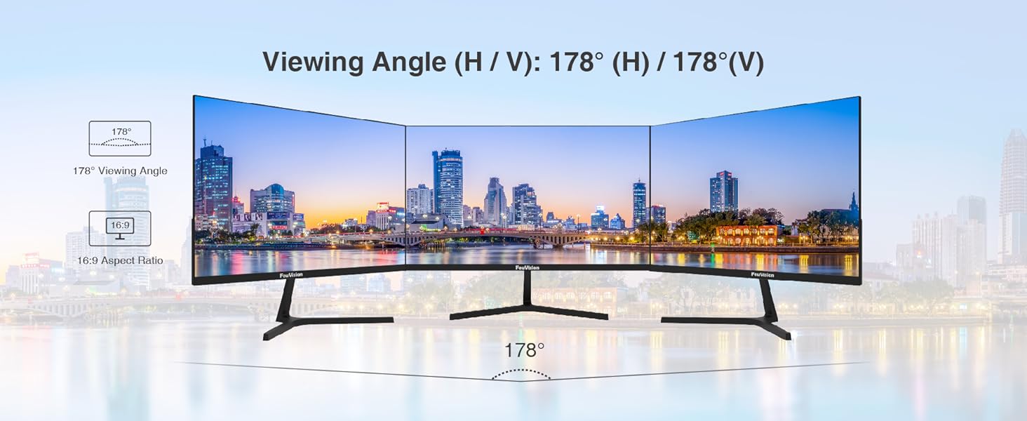 Amazon.com: FeuVision 27 inch Monitor 1080p FHD, 100Hz, IPS Panel ...