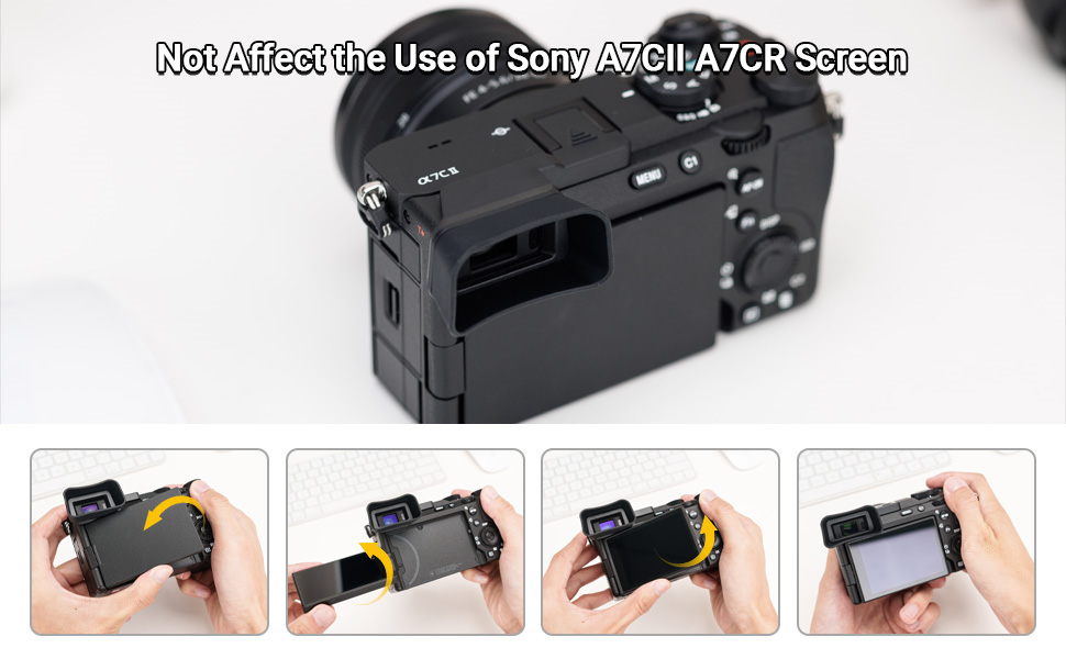 Amazon.com : A7CII A7CR Eyecup Eyepiece, Soft Silicon Extended Camera Eye Cup Viewfinder Special ...