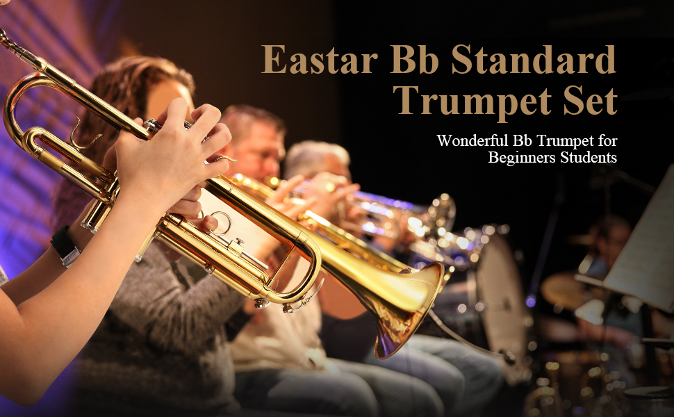 Amazon.com: Eastar Bb Standard Trumpet Set for Beginner, Brass Student ...