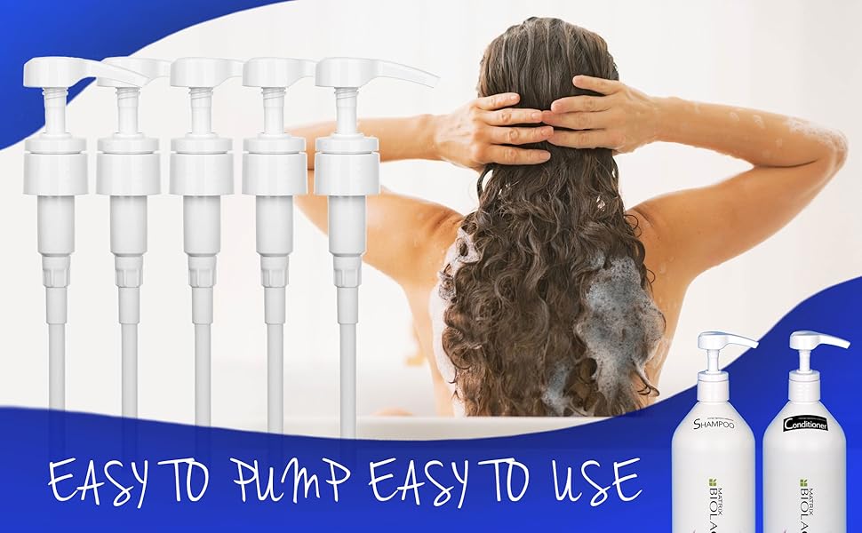Amazon.com: Onsogi 5 Pack Universal Pumps for Shampoo Bottles, 1L 33.8 oz, Leakproof Dispenser ...