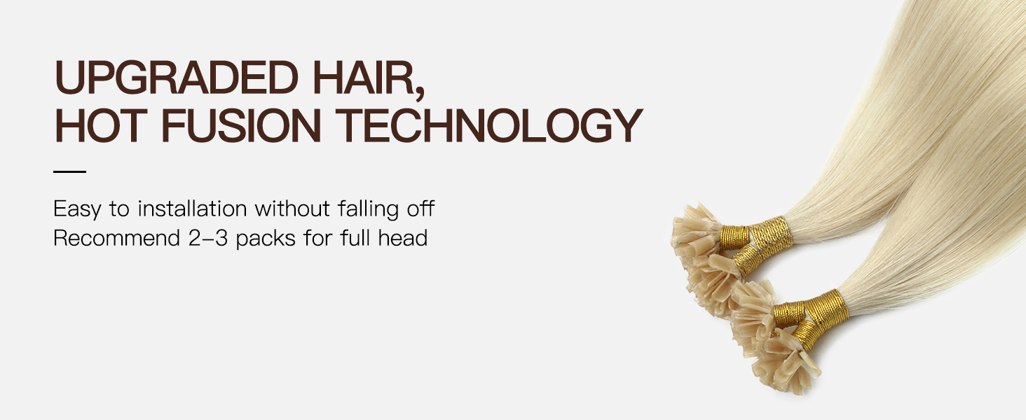 Amazon.com : VINBAO U Tip Hair Extensions Jet Black, 50g 50s U Tips Human Hair Extensions, Hot ...