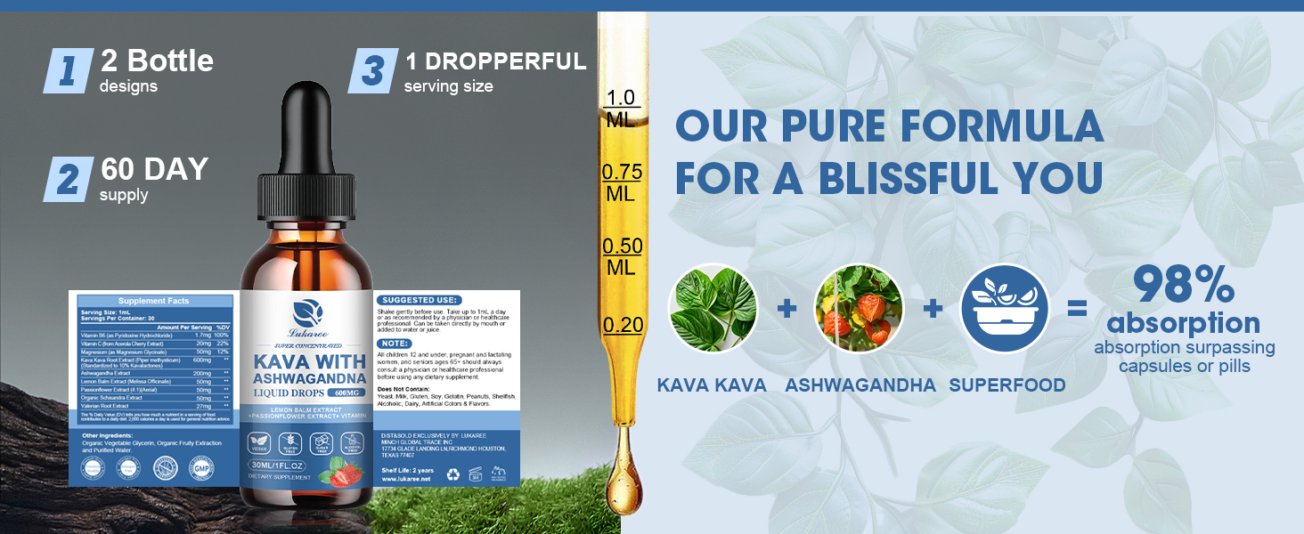 Amazon.com: (2 Pack) Kava Kava Root Extract Supplement - Calming High Concentration Kava w ...