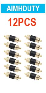 Amazon.com: AIMHDUTY RCA Coupler Adapter Gold Plated 20 Pack, RCA Female to Female Adapter 10pcs ...