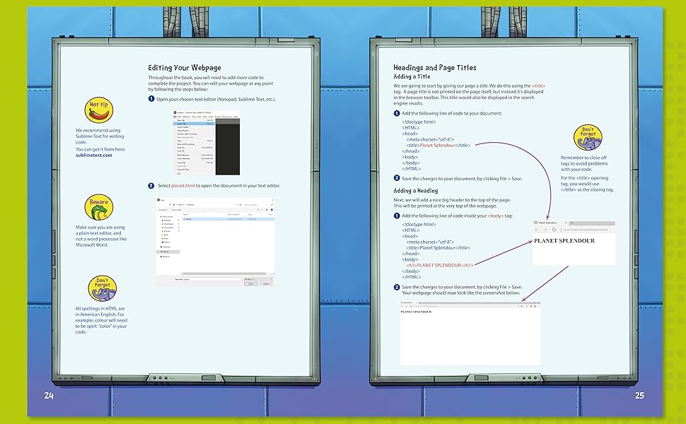 Create Your First Website in easy steps (The QuestKids do Coding ...
