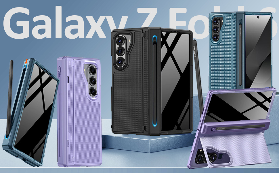 Amazon.com: NINKI for Samsung Z Fold 6 Case with S Pen Holder & Hidden Kickstand, Built in ...