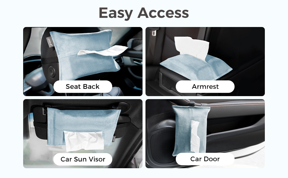 Amazon.com: pack all Car Tissue Holder, Premium Suede Sun Visor Napkin Holder for Car, Universal ...