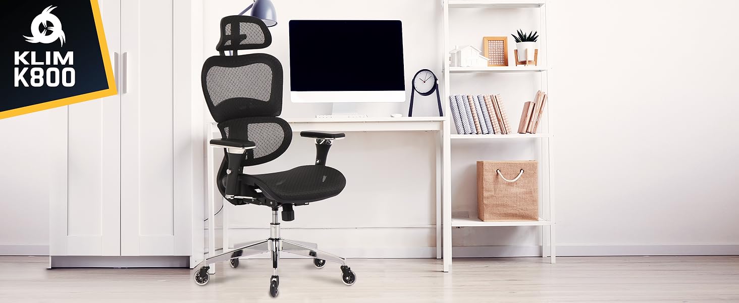 KLIM K800 Ergonomischer Bürostuhl - NEU - Ergonomischer Sitz mit dynamischer Lendenwirbelstütze ...