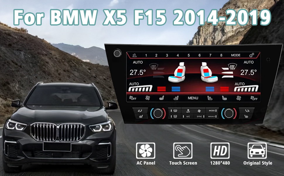 Amazon.com: 10 Inch AC Panel LCD Touch Screen for BMW X5 F15 2014-2019 Air Conditioner Board ...