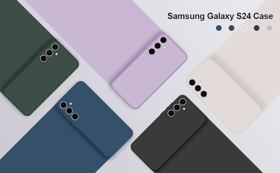 Amazon.com: GiiYoon Silicone Case Compatible with Samsung Galaxy S24, Full Body Silky Soft Touch ...