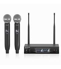 Amazon.com: Dual Channel Wireless Microphone System, MELONARE Auto-Scan Professional Cordless ...