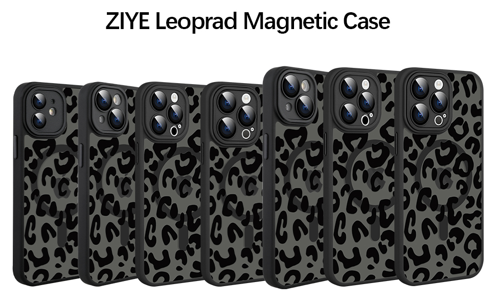 Amazon.com: ZIYE Made for iPhone 12 Pro Max Case with Magnetic [Compatible with MagSafe] Leopard ...