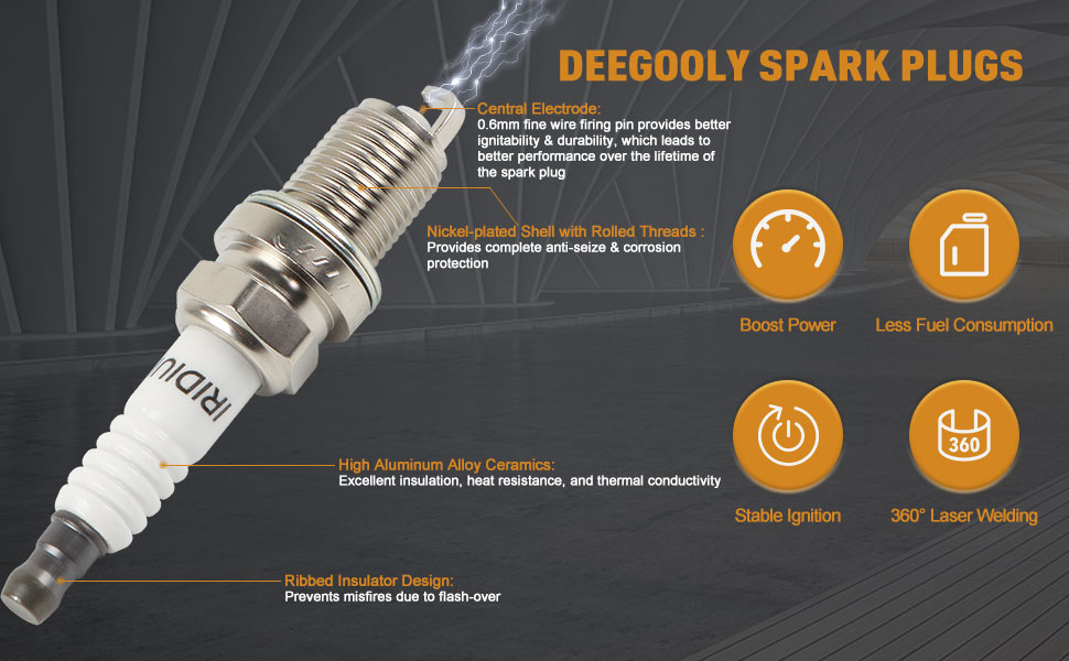 Amazon.com: DEEGOOLY 6PCS UF487 Ignition Coils& Iridium Spark Plugs Compatible with To-yota ...