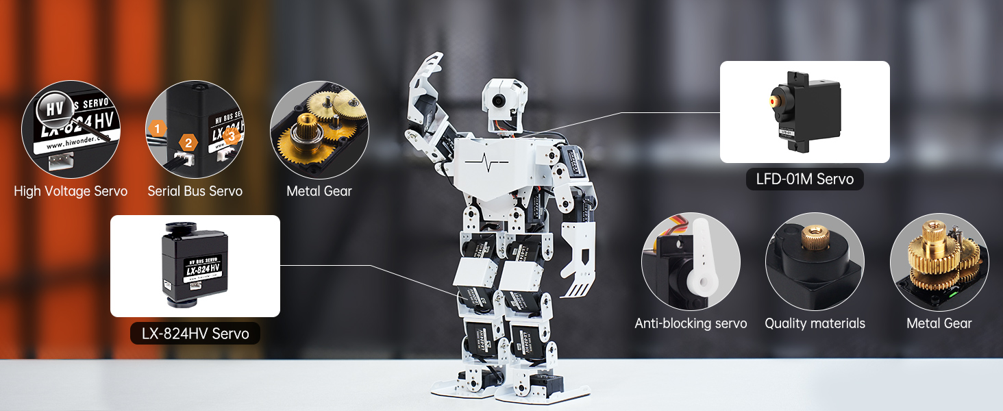 Amazon.com: HIWONDER AI Intelligent Visual Humanoid Robot Powered by ...