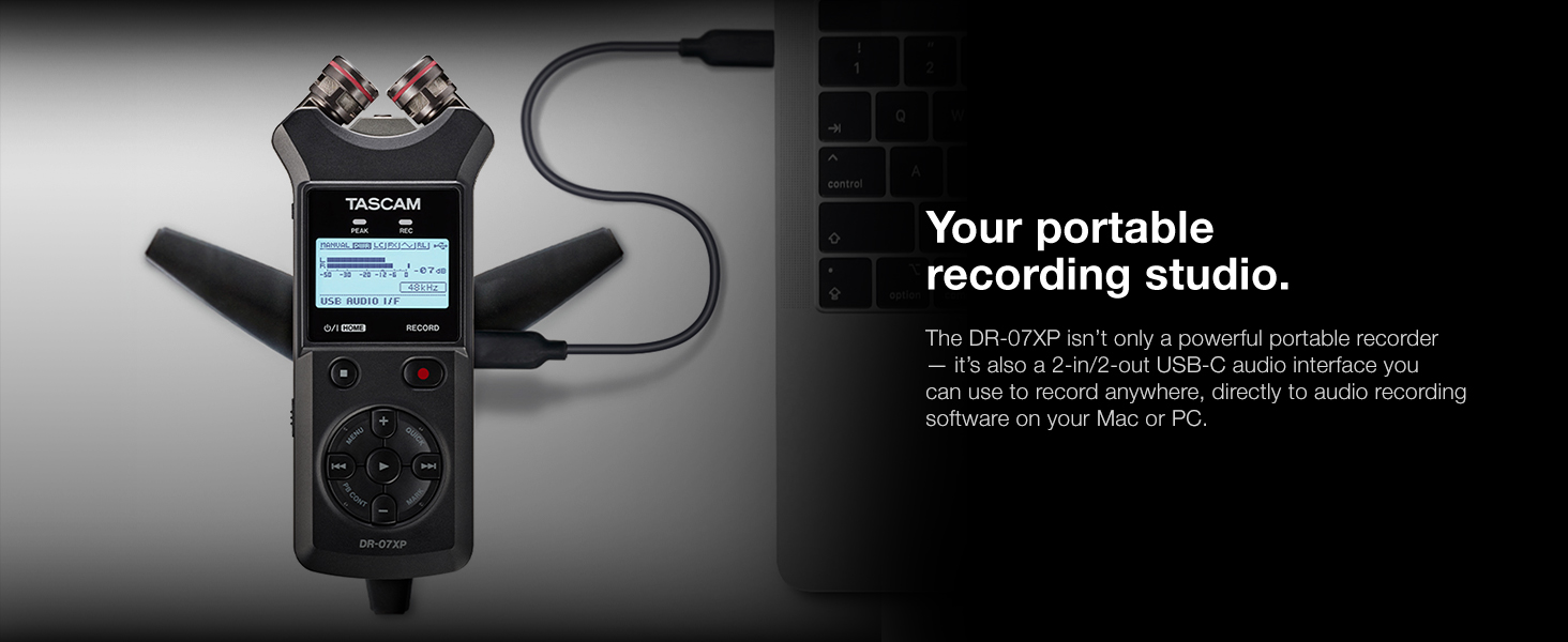 Amazon.com: TASCAM DR-07XP 32-Bit Float Portable Handheld Field Recorder and USB-C Audio ...