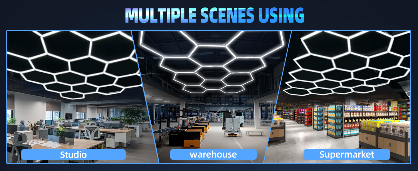 23 Pack Honeycomb Hexagon Led Lights for Garage Gym Gaming Room Wall ...